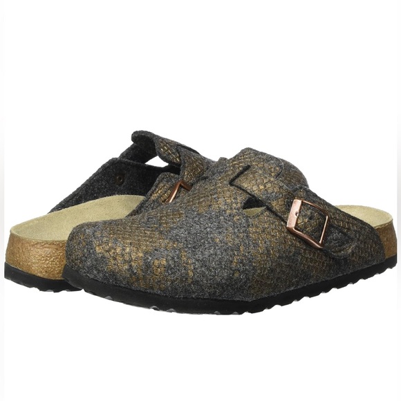 Birkenstock | Shoes | Rare Birkenstock Sz 38 Papillio Wool Felt Reptile ...